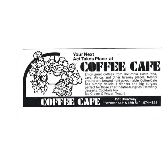Art | Coffee Cafe Menu Flyer Advertisement Print 197 | Poshmark